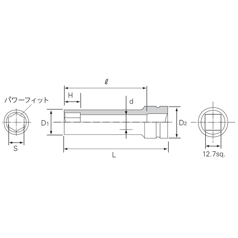 KTC 12．7sqインパクトロングソケットPR BP4LL-12TP 京都機械工具 | 工具の通販 FINE PIECE デリバリー｜自動車の整備機器・用品・システムがネットでお得に仕入れ ...